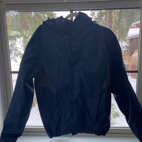 Eddie Bauer | Jackets & Coats | Eddie Bauer Rain Jacket Zip Off Hood ...